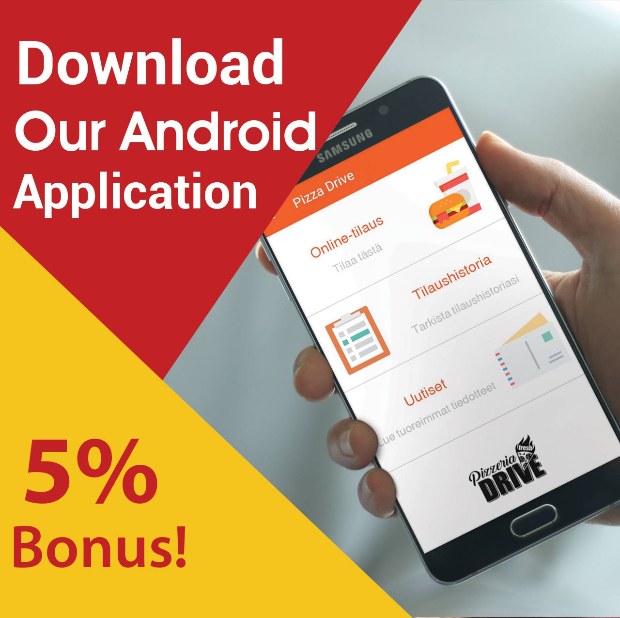 Pizza Drive - Pähkinärinne - Vantaa | Online tilaus | Myös Kotiinkuljetus